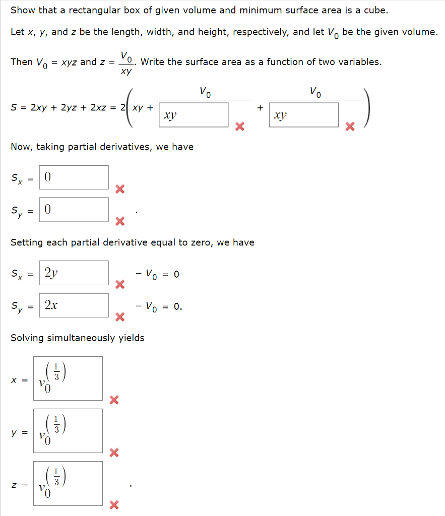Solved Show that a rectangular box of given volume and | Chegg.com