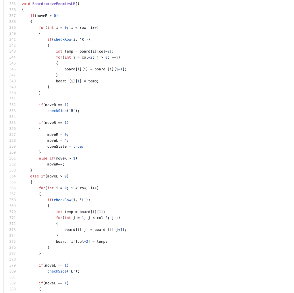 Solved Space Invaders Game C++ 1. Look at the provided | Chegg.com