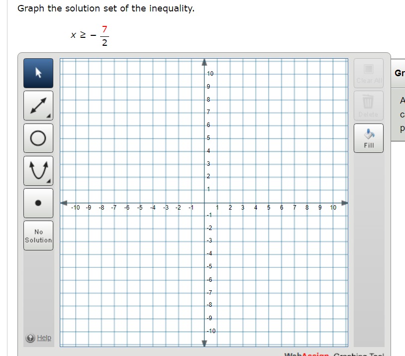 Solved Graph the solution set of the inequality. x≥−27 | Chegg.com