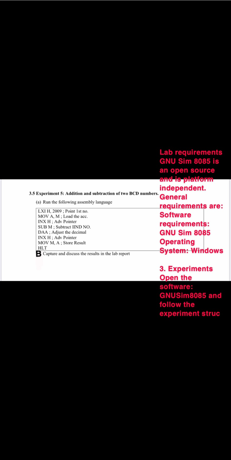 Solved Lab Requirements Gnu Sim 8085 Is An Open Source And 