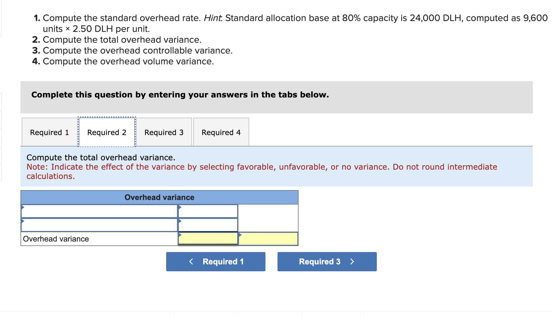 3. Compute the overhead controllable variance. 4. | Chegg.com 3. Compute the overhead controllable variance. 4. | Chegg.com