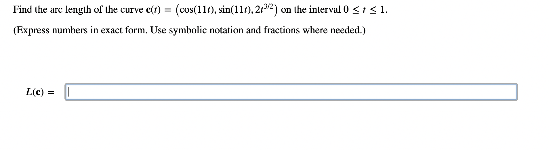 Solved Find the arc length of the curve | Chegg.com