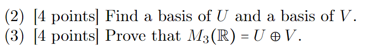 Solved Exercise 5 (10 points). A matrix A∈M3(R) is symmetric | Chegg.com
