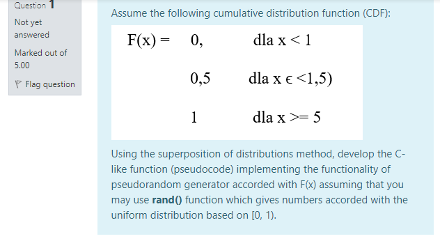 Solved Assume the following cumulative distribution function | Chegg.com