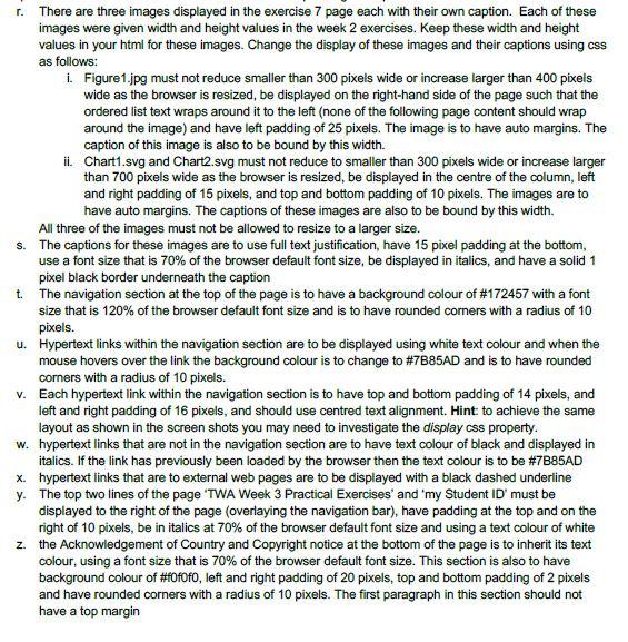 Solved aa. The html pages will have a two-column display. | Chegg.com