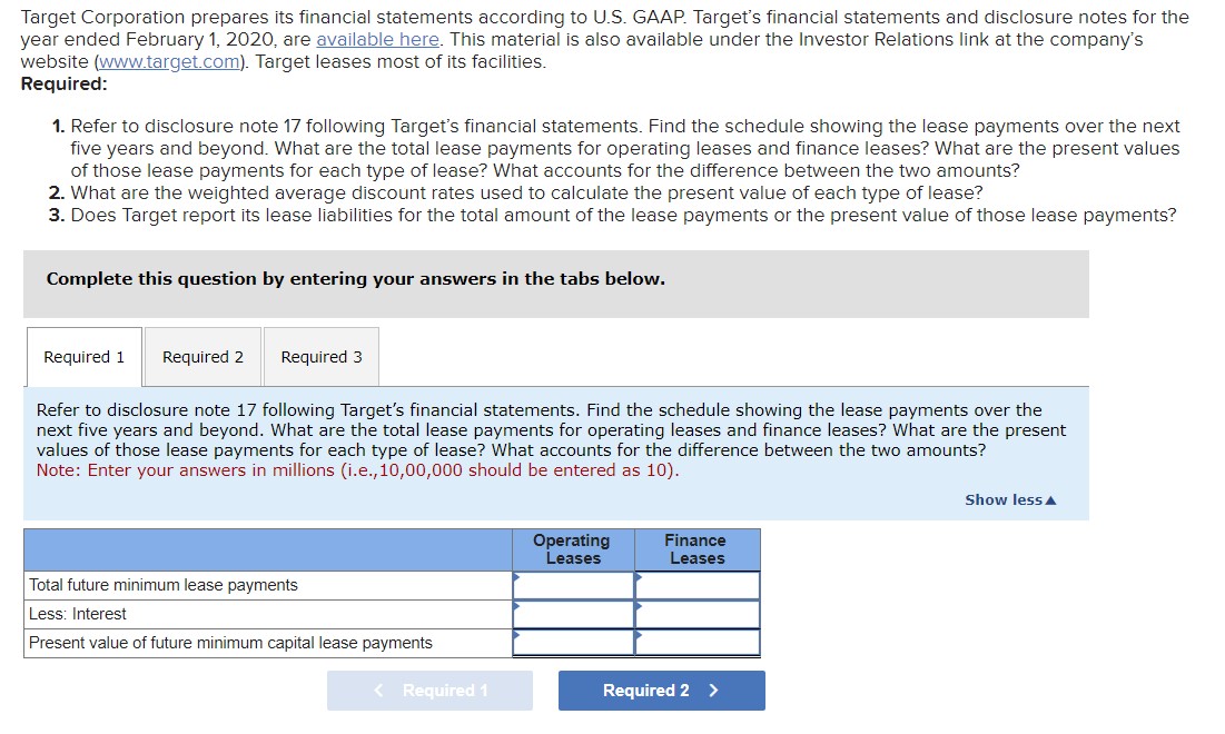 Target Corporation prepares its financial statements | Chegg.com