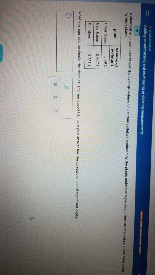Solved O MEASUREMENT Adding or subtracting and multiplying | Chegg.com