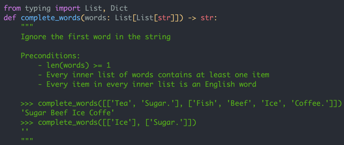 Solved from typing import List, Dict def | Chegg.com