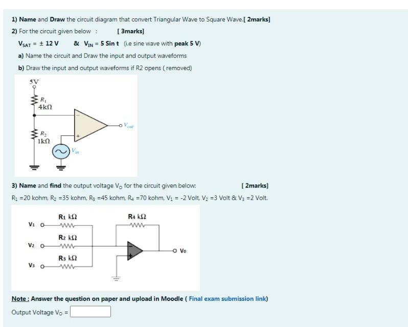 Solved 1) Name and Draw the circuit diagram that convert | Chegg.com