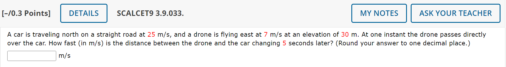 Solved [-70.3 Points] DETAILS SCALCET9 3.9.033. MY NOTES ASK | Chegg.com