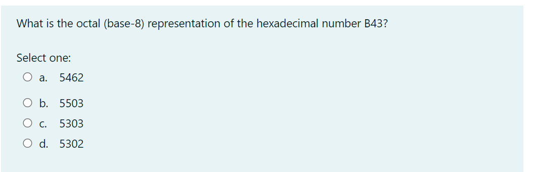 Solved What is the octal (base-8) representation of the | Chegg.com