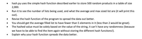 Solved URGENT -- PLEASE PROVIDE WORKING SOLUTION IN PYTHON | Chegg.com