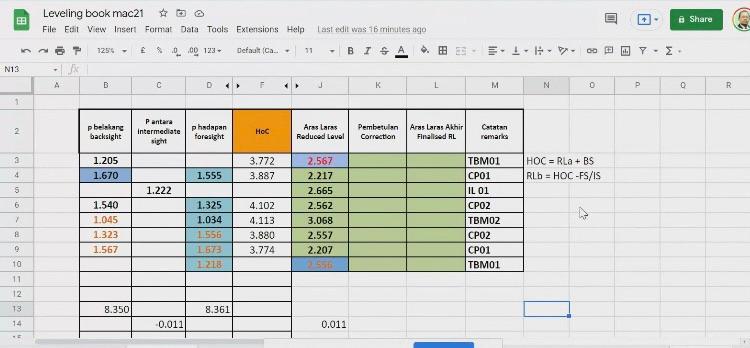 Solved BE Leveling book mac21 File Edit View Insert Format | Chegg.com