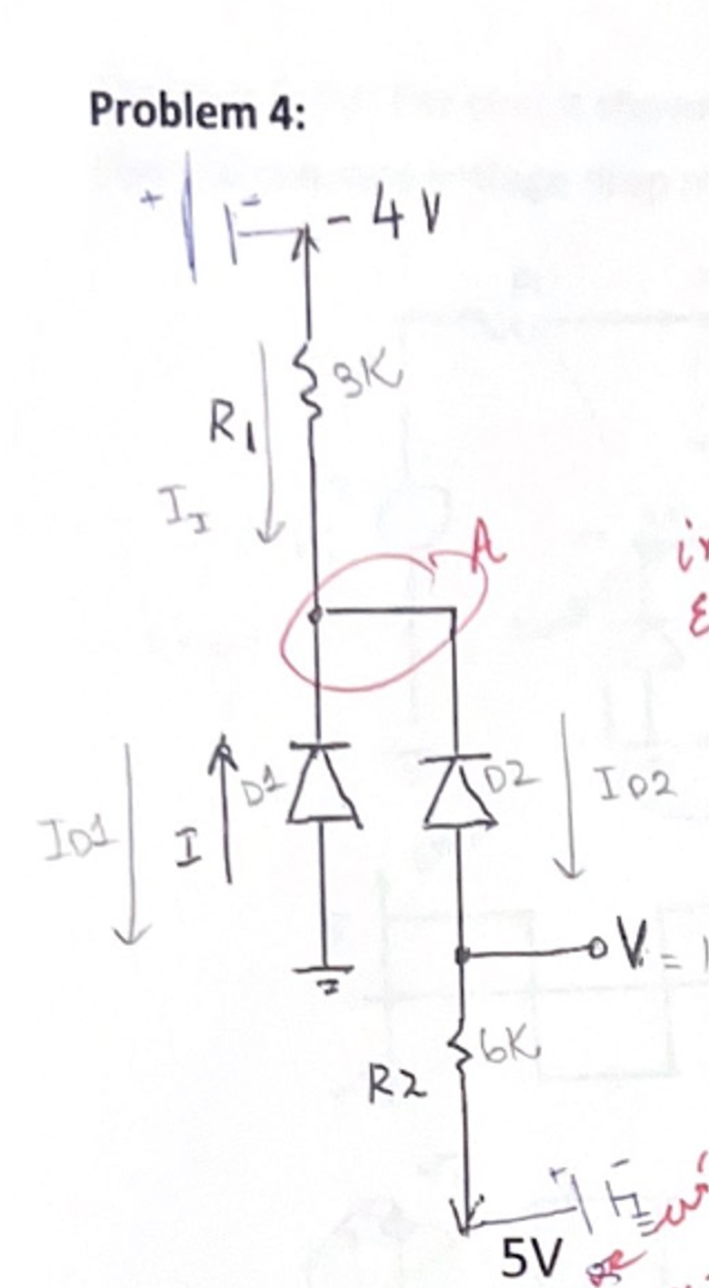 Solved Problem 4: Find the current I and the voltage V using | Chegg.com