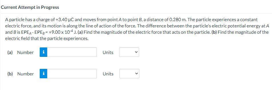 Solved A particle has a charge of +3.40μC and moves from | Chegg.com
