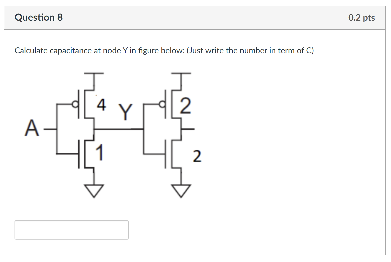 Solved Calculate capacitance at node Y in figure below: | Chegg.com