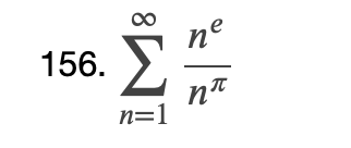 156. ∑n=1∞nπne | Chegg.com