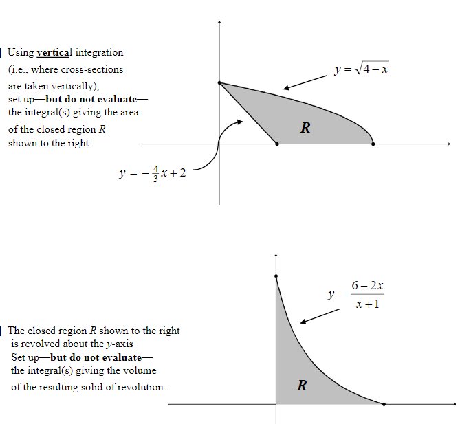 Solved y = 4-X Using vertical integration (i.e., where | Chegg.com