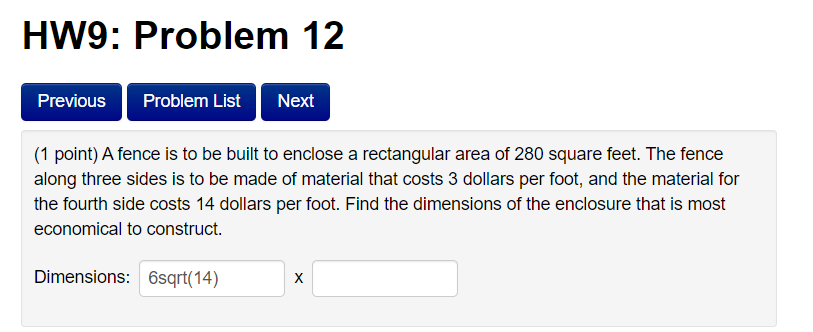 Solved HW9: Problem 8 Previous Problem List Next (1 point) | Chegg.com