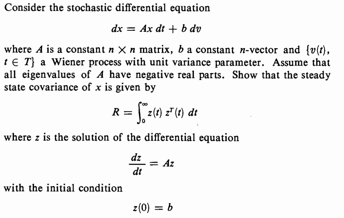 Solved Consider The Stochastic Differential Equation