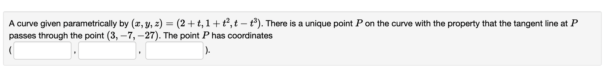 Solved A curve given parametrically by | Chegg.com