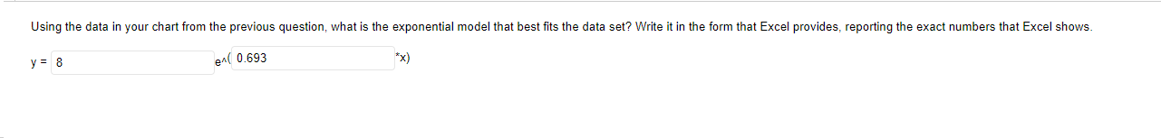 y= e∧ ∗x)Determine the growth rate of the model in | Chegg.com