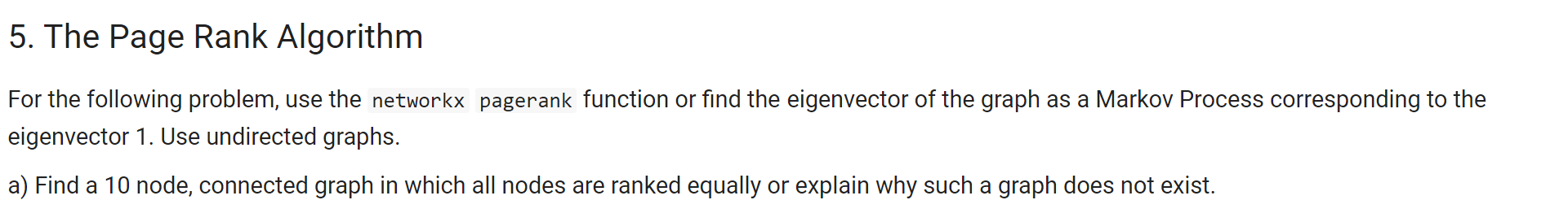 Solved 5. The Page Rank Algorithm For the following problem, | Chegg.com