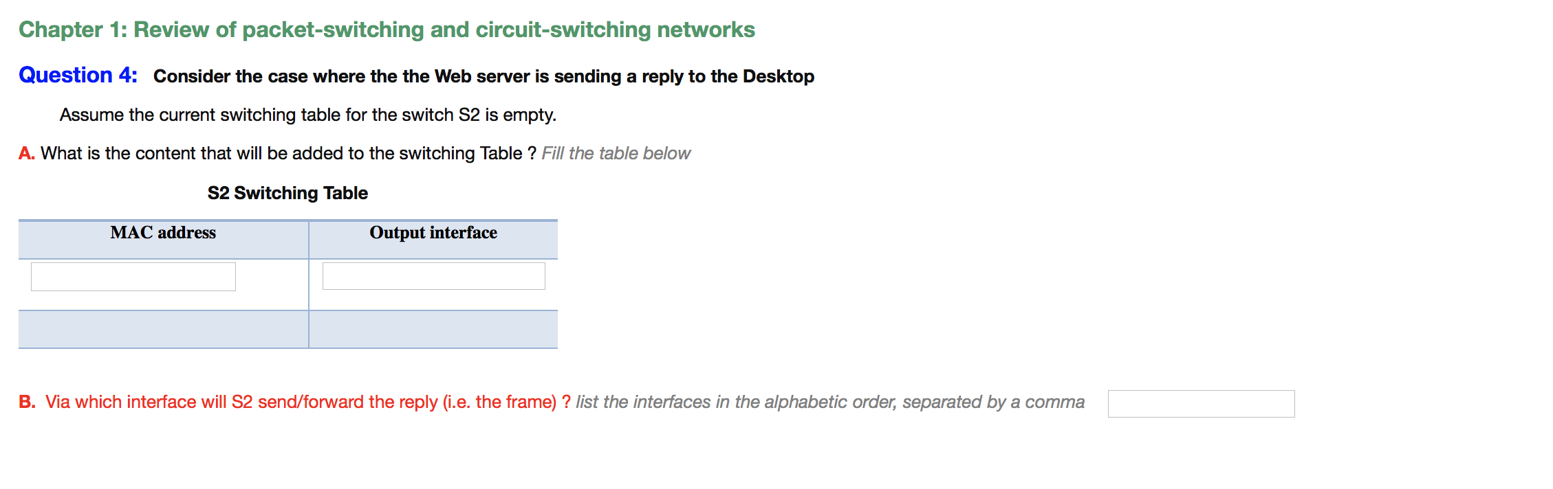 Solved Chapter 1: Review of packet-switching and | Chegg.com