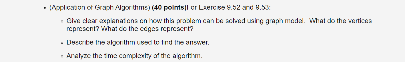 - (Application of Graph Algorithms) (40 points)For | Chegg.com