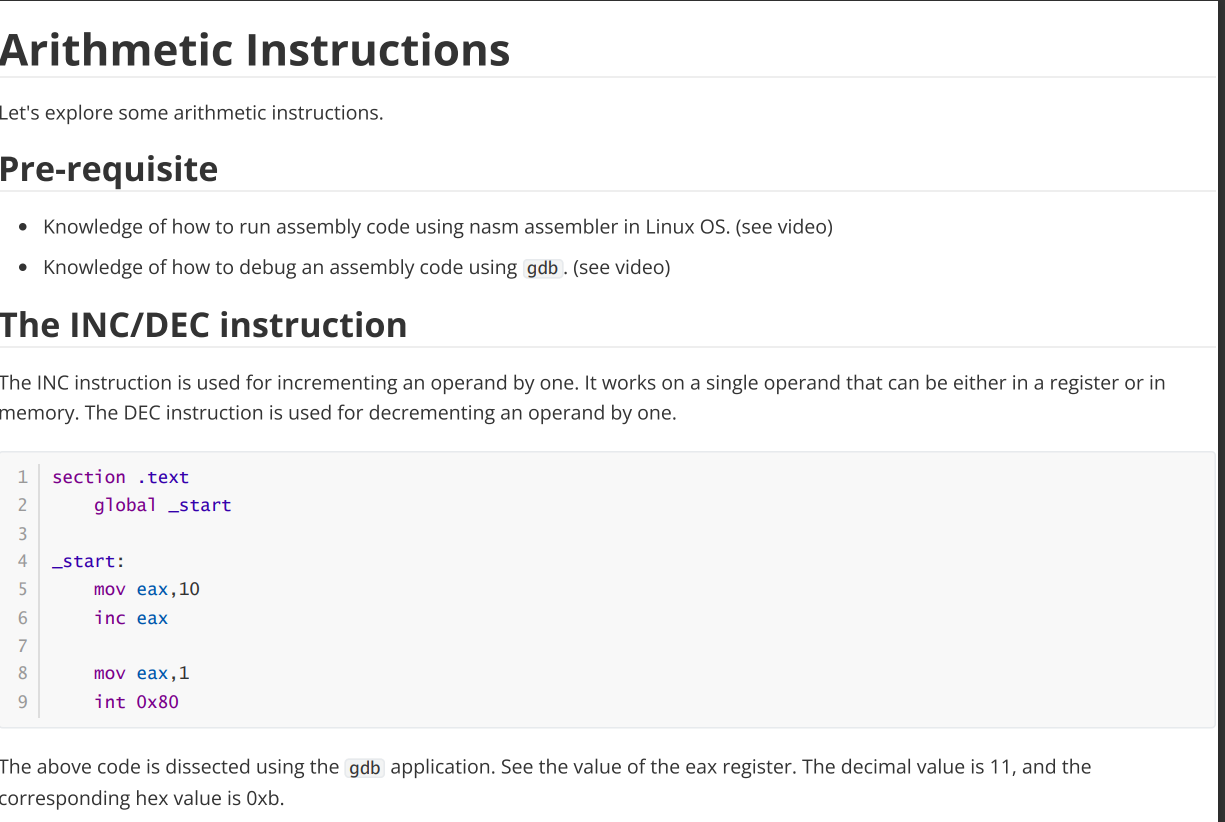 Solved _et's explore some arithmetic instructions. | Chegg.com