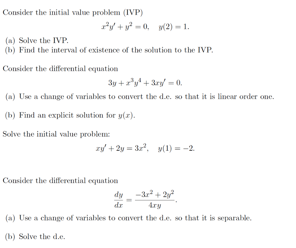 Solved Consider the initial value problem (IVP) xy' + y2 = | Chegg.com