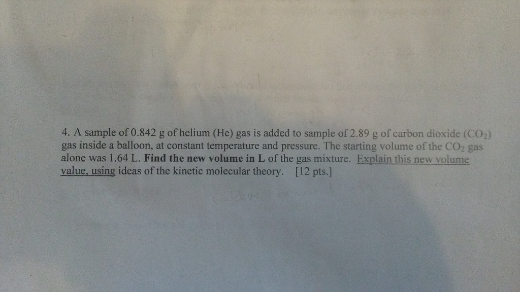 Solved 4. A sample of 0.842 g of helium (He) gas is added to | Chegg.com