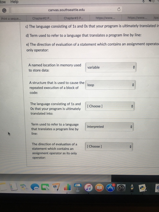 Solved The language consisting of 1s and 0s that your | Chegg.com