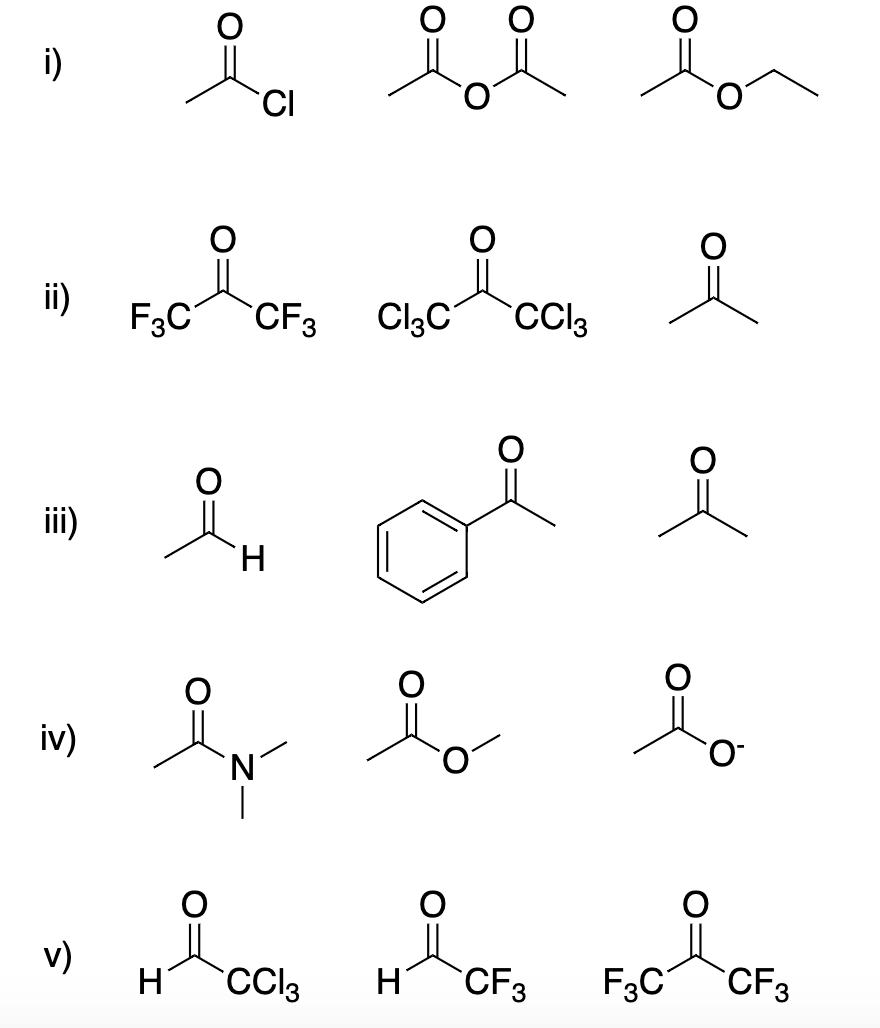 Solved Identify the least reactive and the most reactive of | Chegg.com