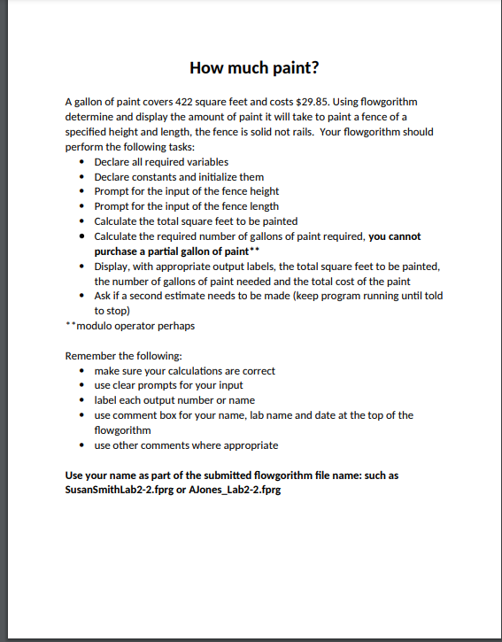 Solved Answer the following question using a FLOWCHART NOT | Chegg.com