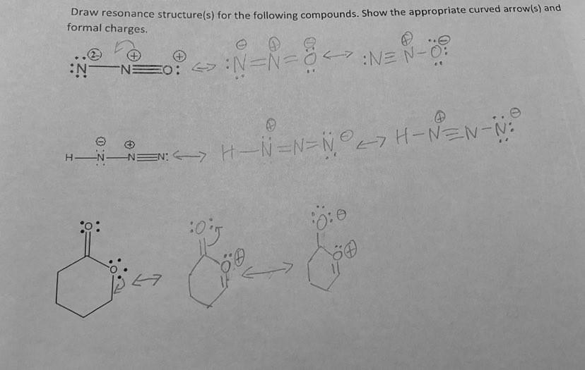 Solved Draw resonance structure(s) for the following | Chegg.com