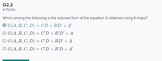 Solved Which among the following is the reduced form of the | Chegg.com