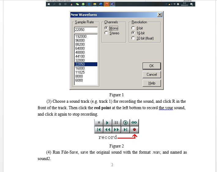 Experiment 1: Audio processing Part 1 Experimental | Chegg.com