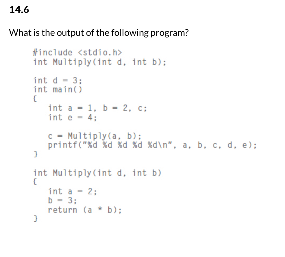 /hat is the output of the following program? 非include | Chegg.com
