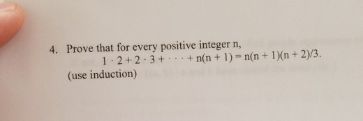 Solved 4. Prove that for every positive integer n, 1 2+2 | Chegg.com