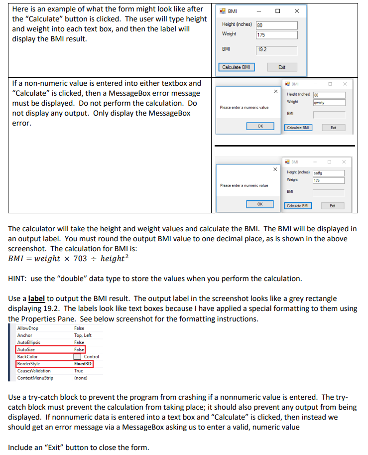 Solved Need help with following in C# Visual Studio 2017 | Chegg.com