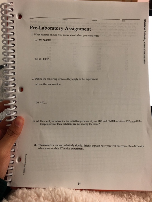 Solved Pre-Laboratory Assignment 1. What hazards should you | Chegg.com
