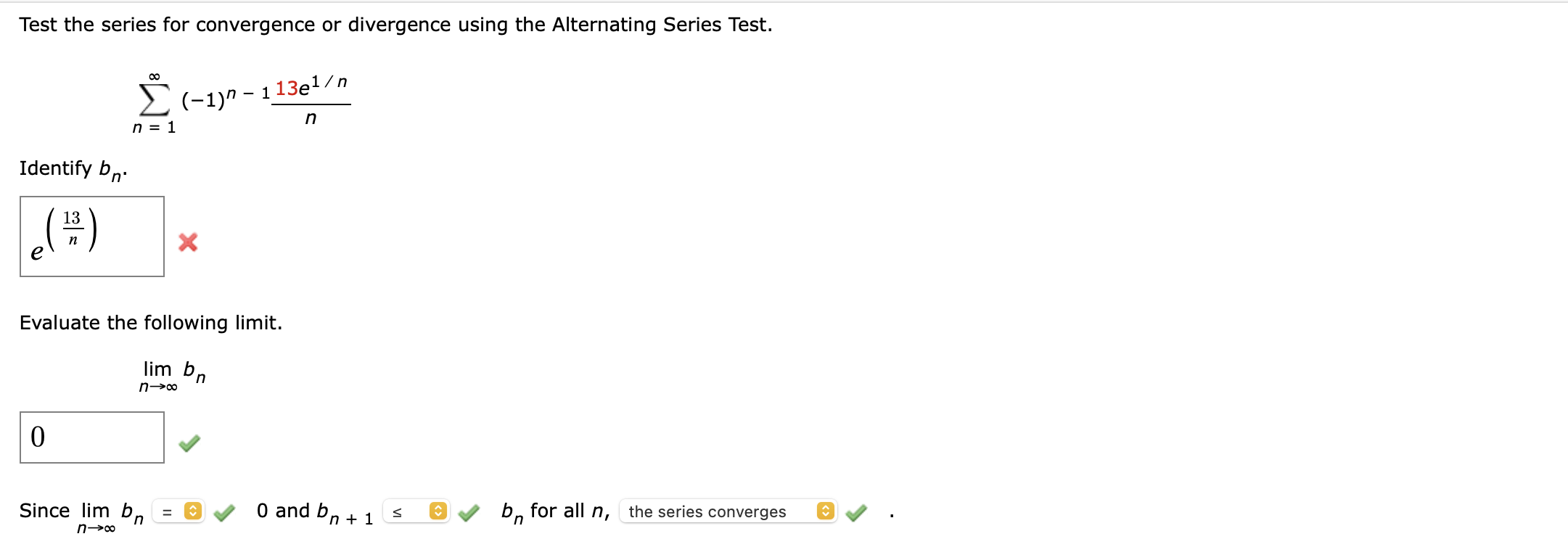 Solved Test the series for convergence or divergence using | Chegg.com