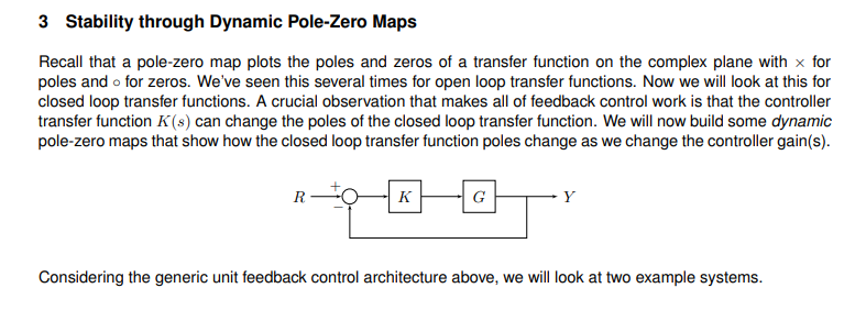 Solved 3 Stability through Dynamic Pole-Zero Maps Recall | Chegg.com
