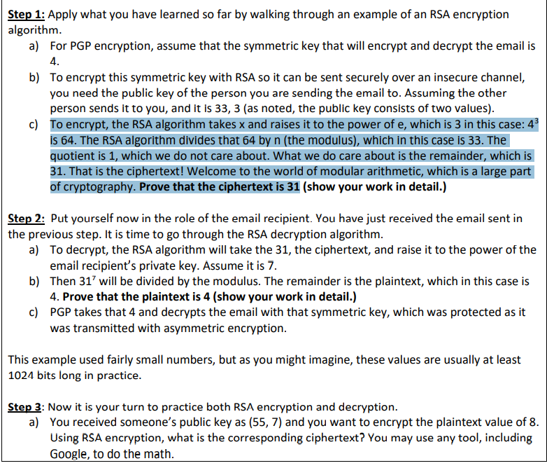 Solved Step 1: Apply what you have learned so far by walking | Chegg.com