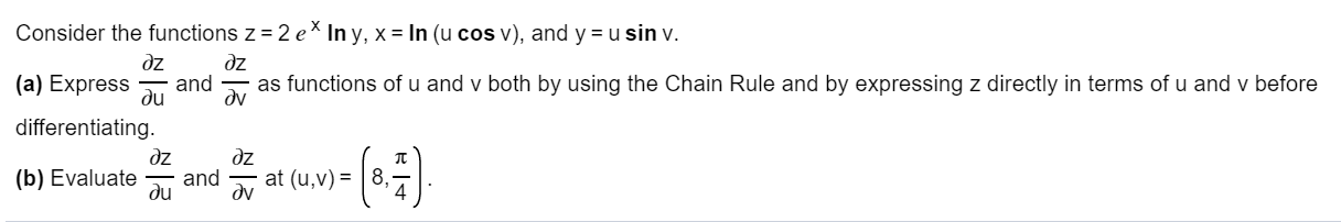 Solved dw For the given functions, (a) express Je as a | Chegg.com