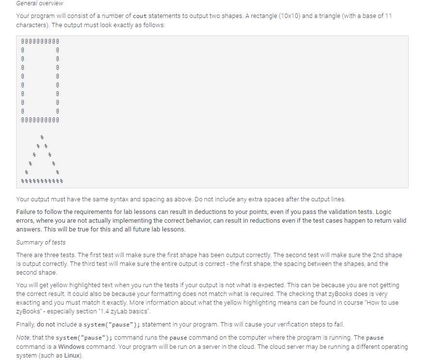 Solved General overview Your program will consist of a | Chegg.com