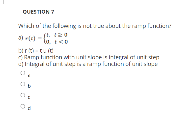 Solved QUESTION 7 = Which of the following is not true about | Chegg.com
