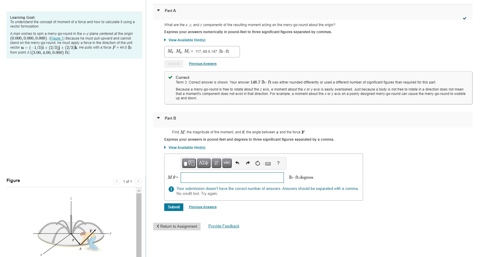 Solved Learning Goal: To understand the concept of moment of | Chegg.com