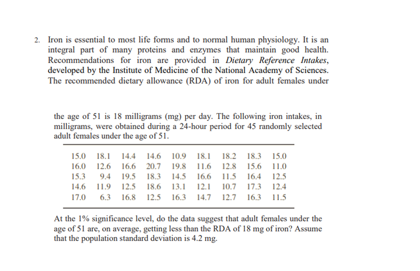 Solved Iron is essential to most life forms and to normal | Chegg.com